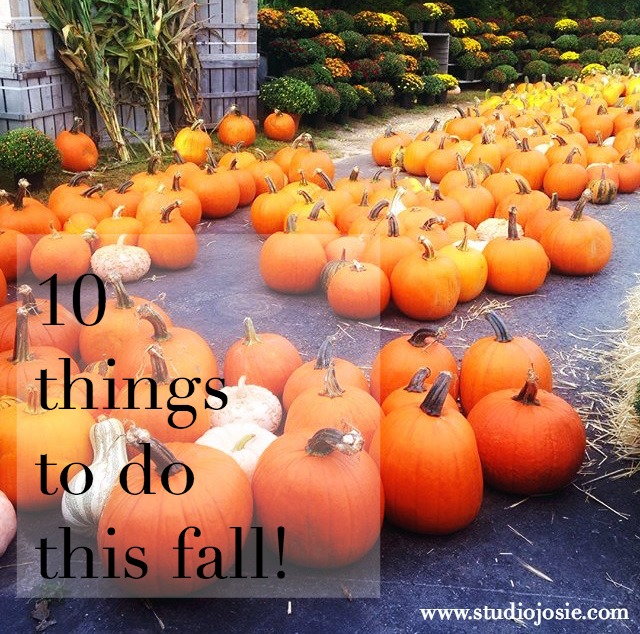 10 things to do this fall! – Studio Josie
